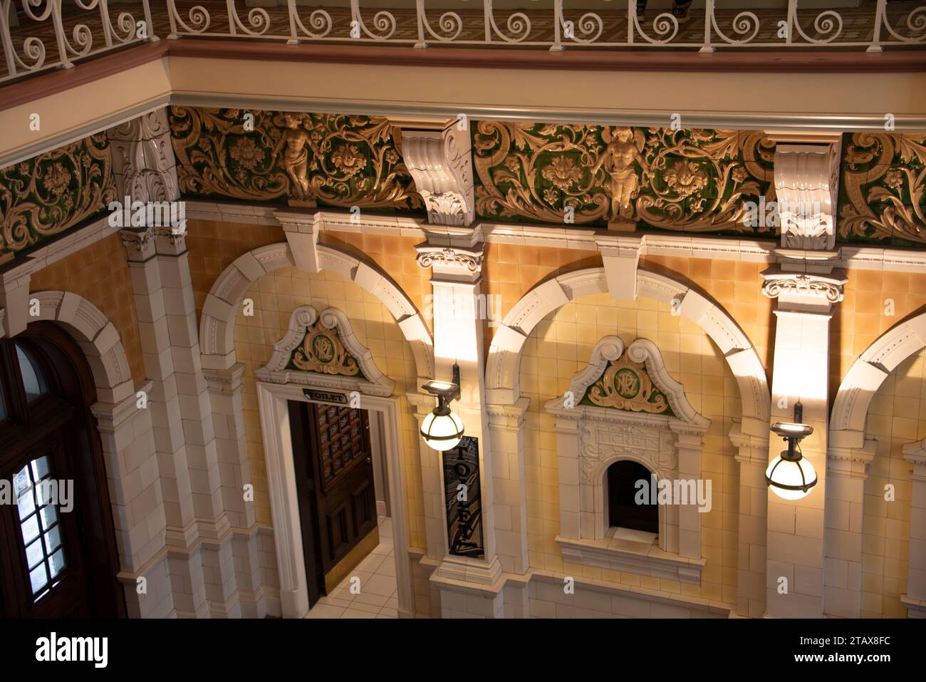 Interior of Dunedin Railway Station, South Island, New Zealand Stock ...