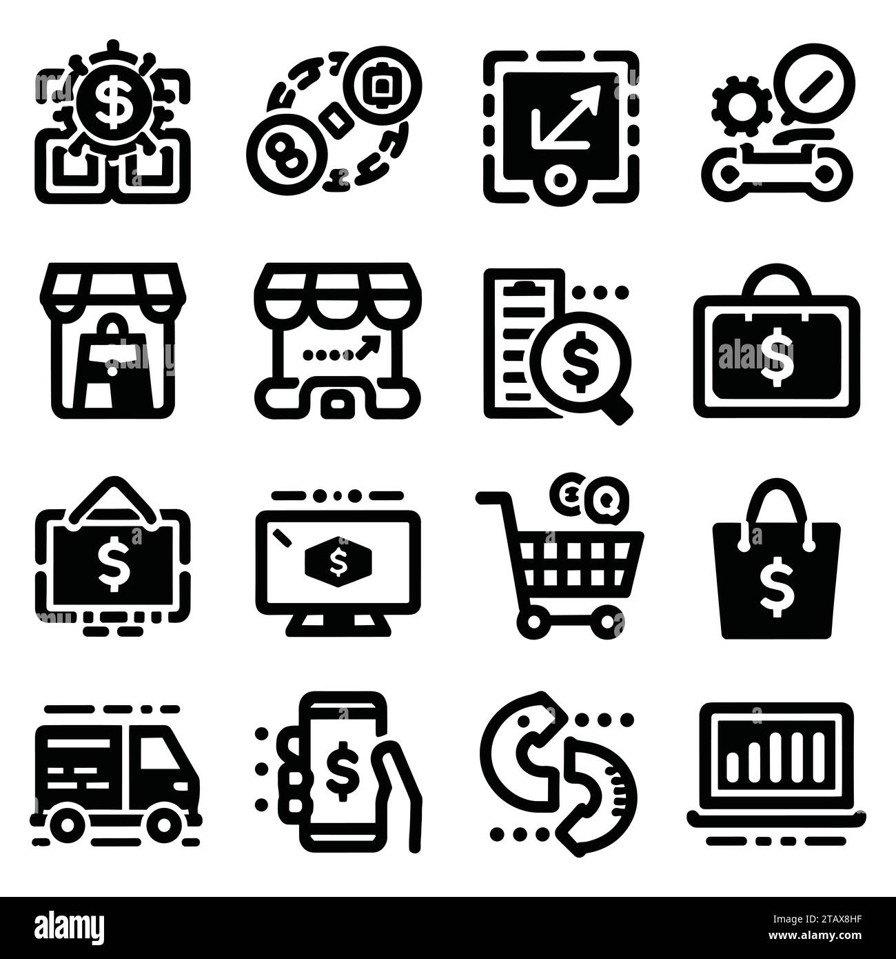 Icons for e-commerce and shopping. Line icons for online shopping ...