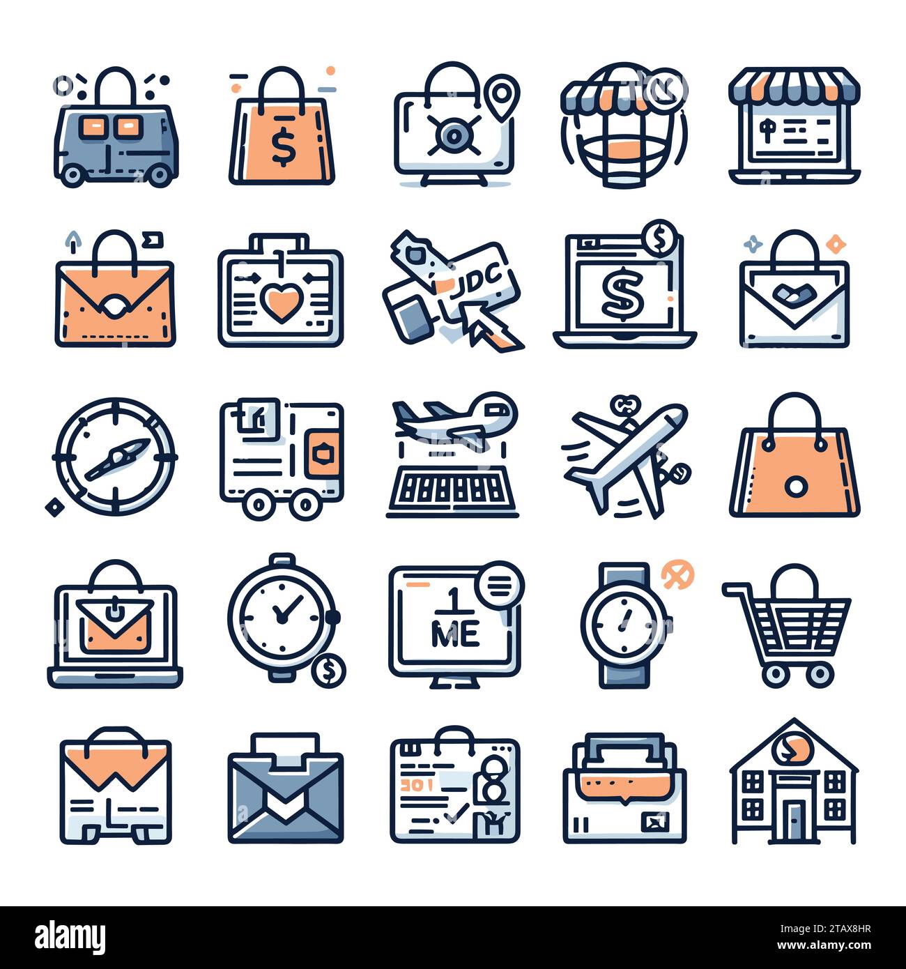 Icons for e-commerce and shopping. Line icons for online shopping ...