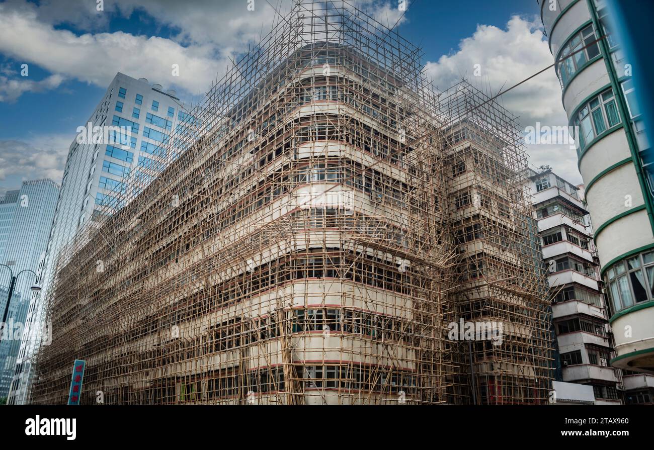Bamboo scaffolding hong kong hi-res stock photography and images - Alamy