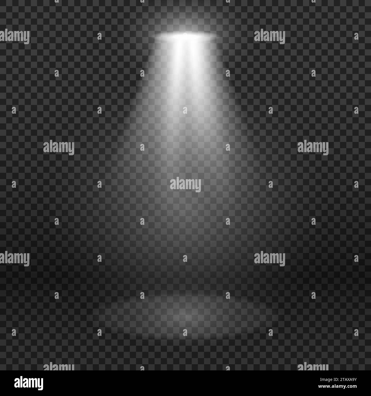 A spotlight with a bright white light illuminating the stage on a ...