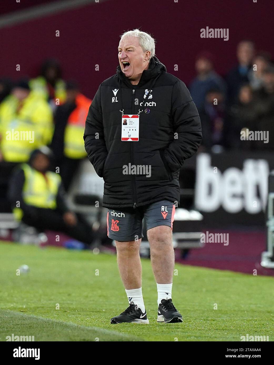 Crystal Palace first team coach Ray Lewington during the Premier League ...