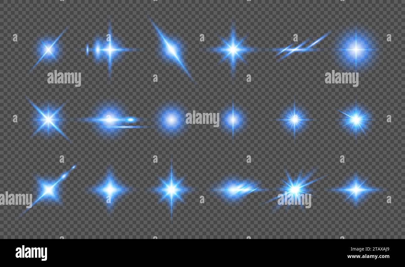 Transparent blue light effects on a transparent background Stock Vector ...