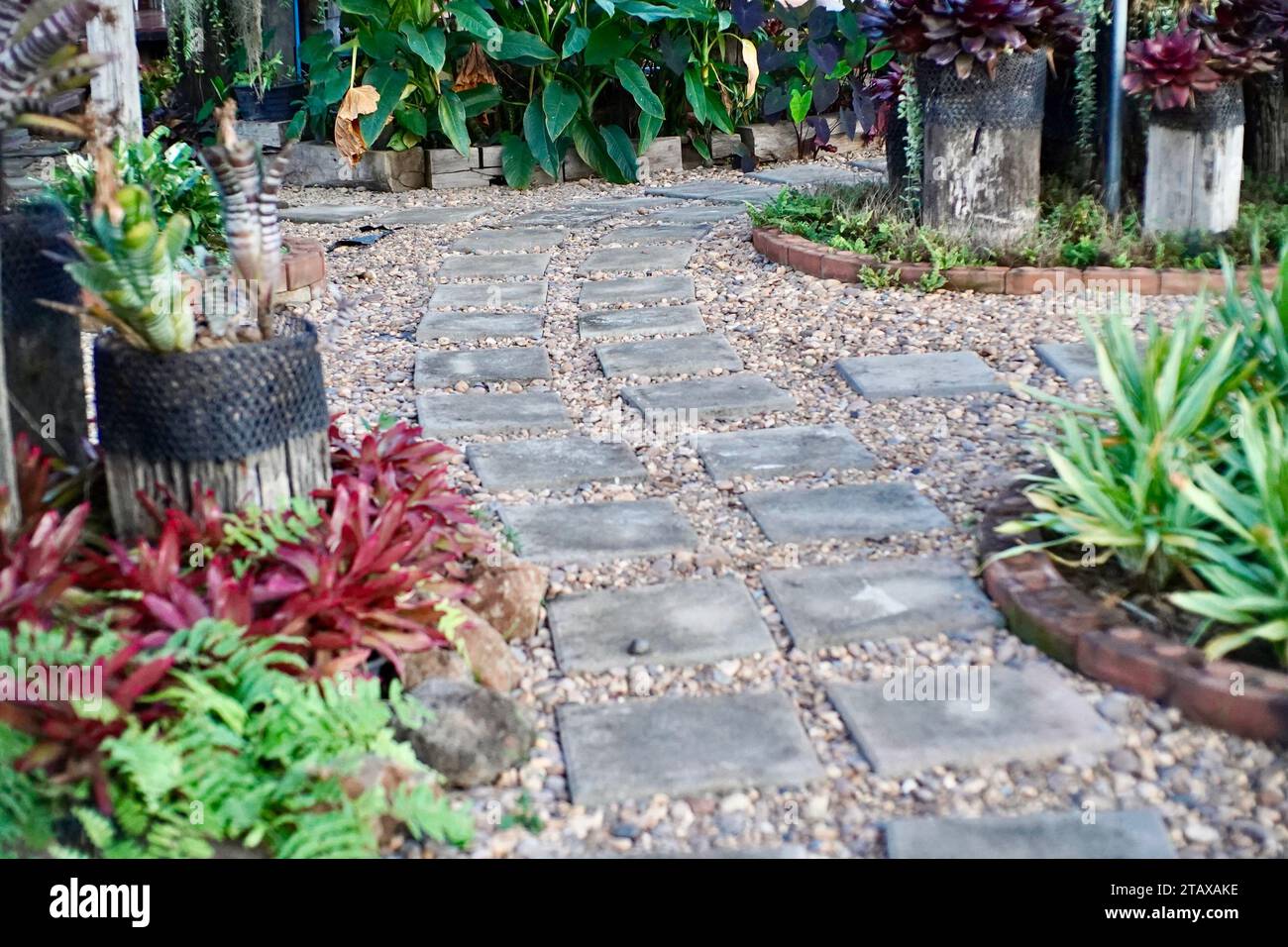 Stones for flooring, walkways in the gardens nature , floor, passage, path, footpath, pathway or ...