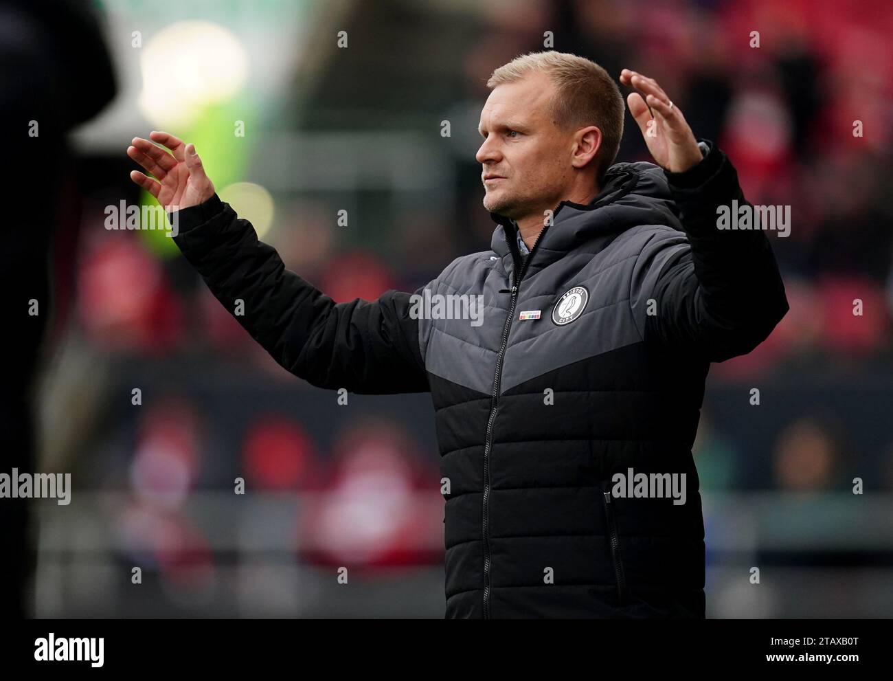 Bristol City manager Liam Manning during the Sky Bet Championship match ...