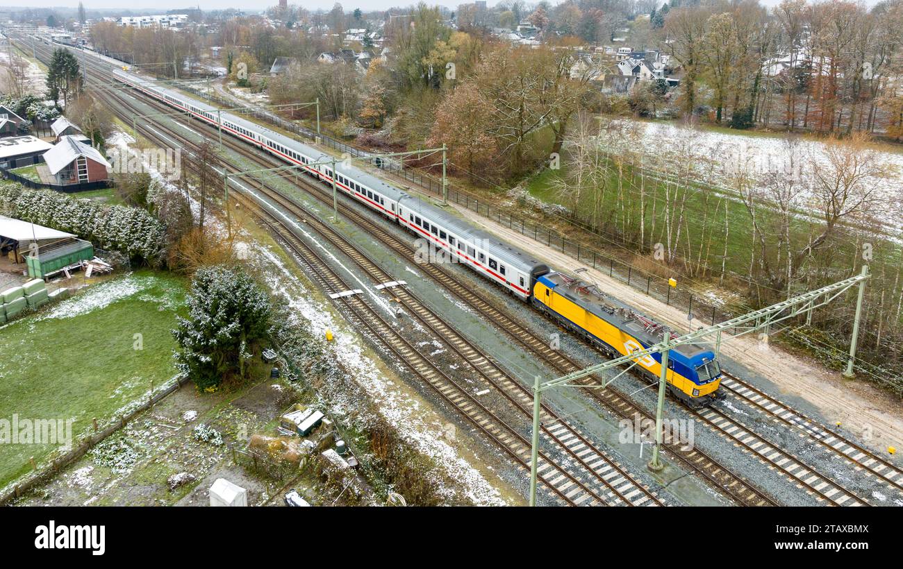 OLDENZAAL, NETHERLANDS - DECEMBER 2, 2023: Aerial view of a Dutch ...