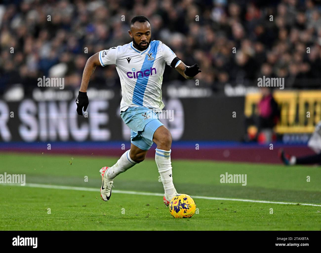 London, UK. 3rd Dec, 2023. Jordan Ayew (Crystal Palace) during the West ...