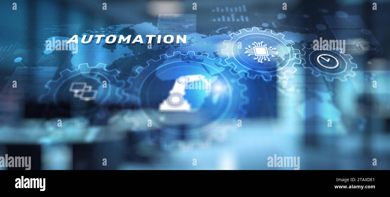 Automation Work flow business process optimisation smart industry modern manufacturing concept ...