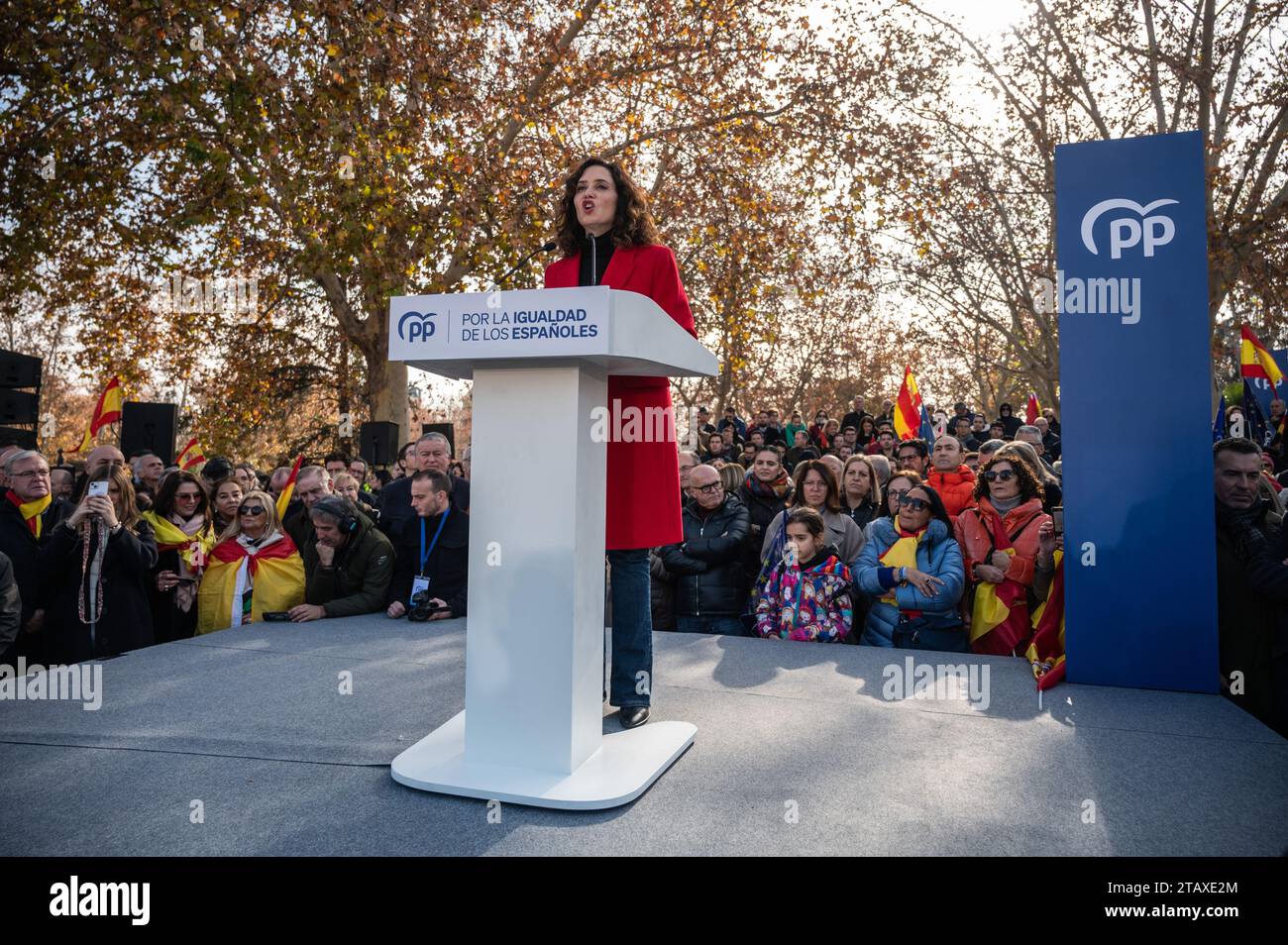 Madrid, Spain. 03rd Dec, 2023. President of the Community of Madrid ...