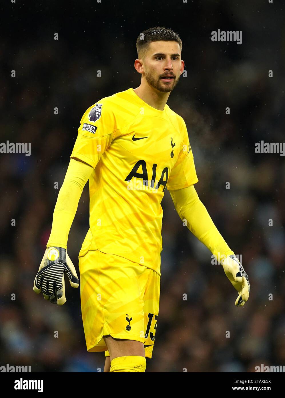 Tottenham Hotspur goalkeeper Guglielmo Vicario during the Premier ...