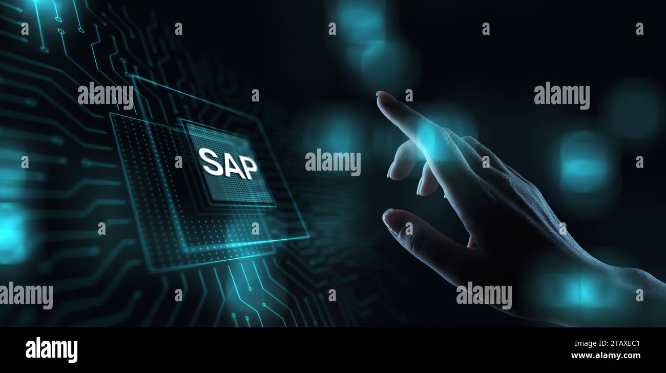 SAP - Business process automation software. ERP enterprise resources ...