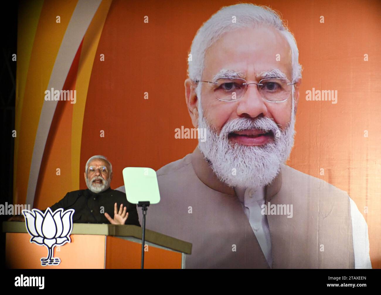 New Delhi, Delhi, India. 3rd Dec, 2023. Indian Prime Minister Narendra ...