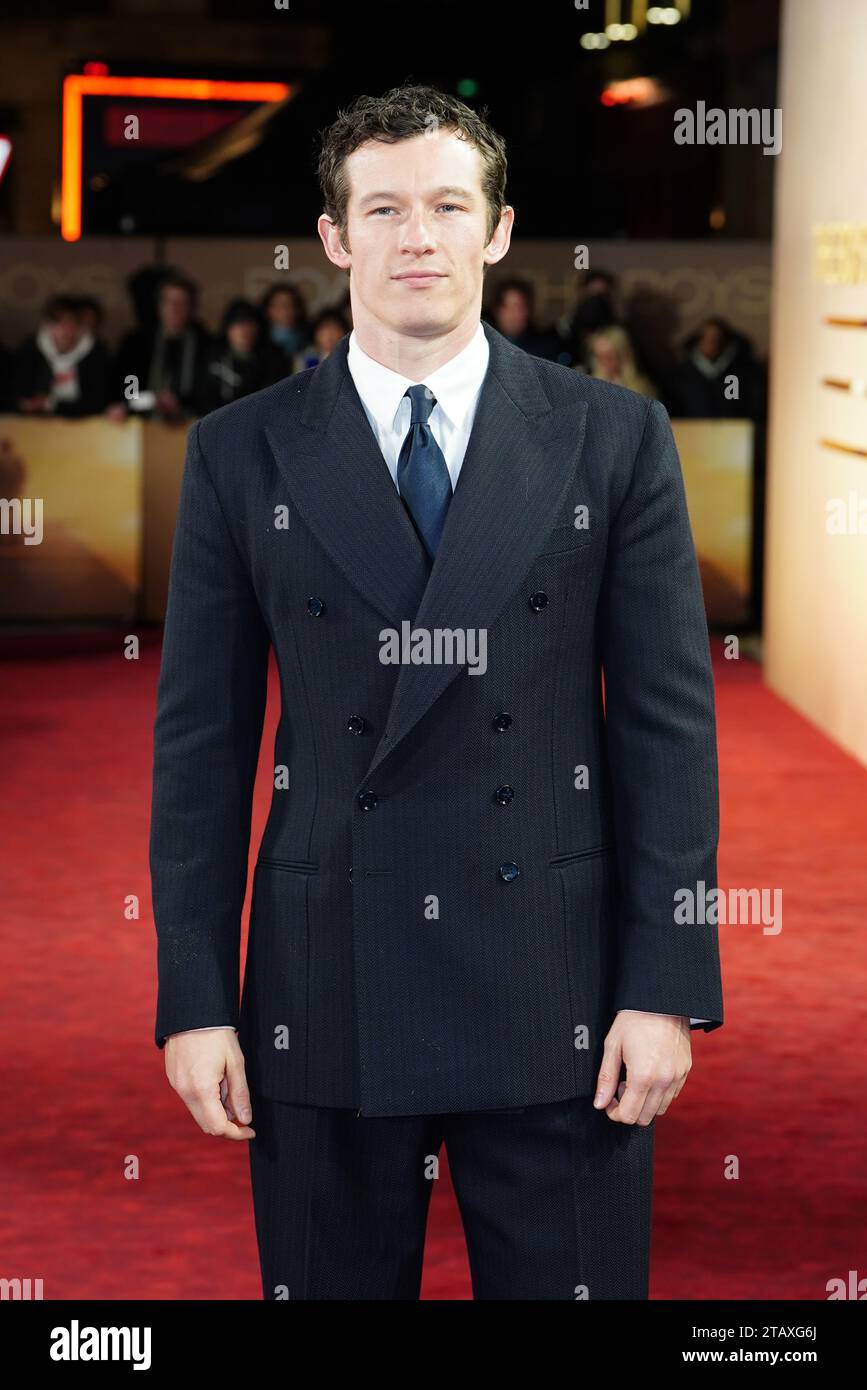 Callum Turner arrives for a UK special screening of The Boys in the ...