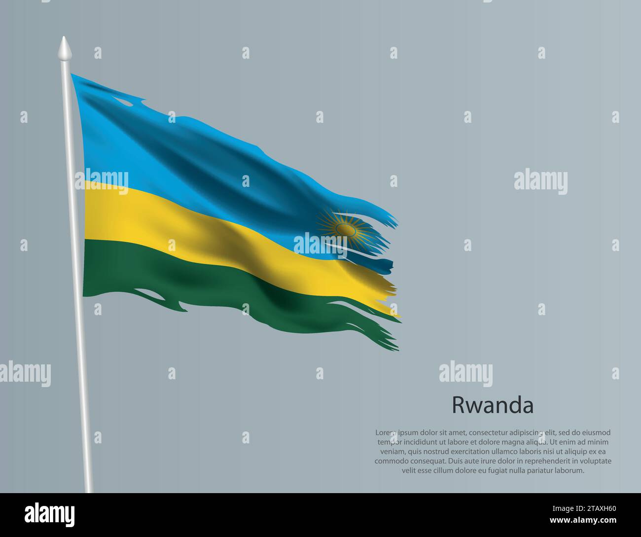 Fabric flag rwanda Stock Vector Images - Alamy