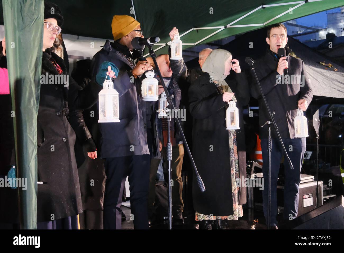 Whitehall, London, UK. 3rd Dec 2023. Together for Humanity holds a ...