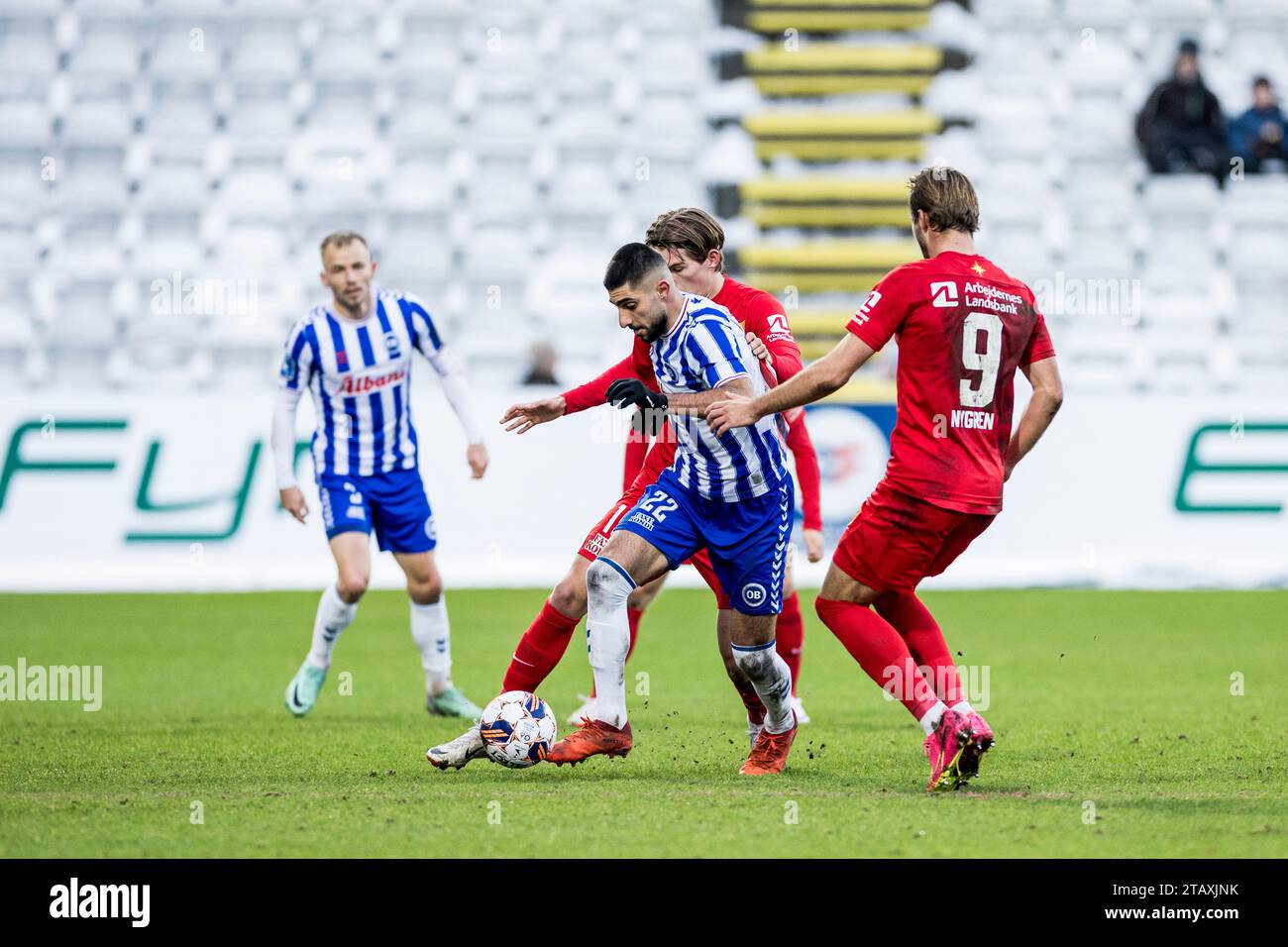 Odense, Denmark. 03rd Dec, 2023. Rami Al-Hajj (22) of OB seen during ...