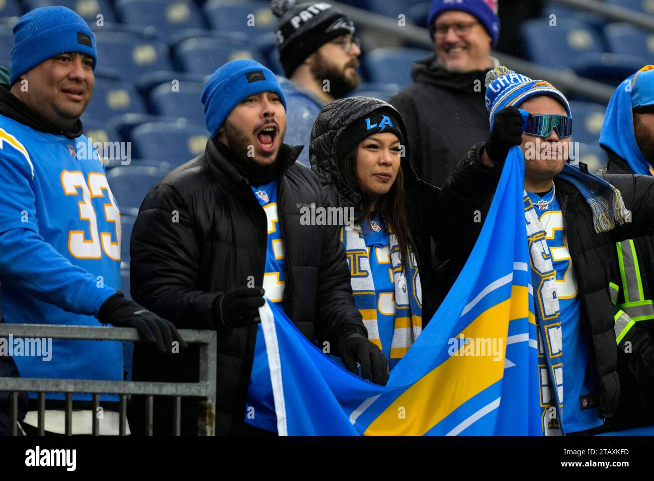 Los Angeles Chargers fans prior to an NFL football game, Sunday, Dec. 3 ...