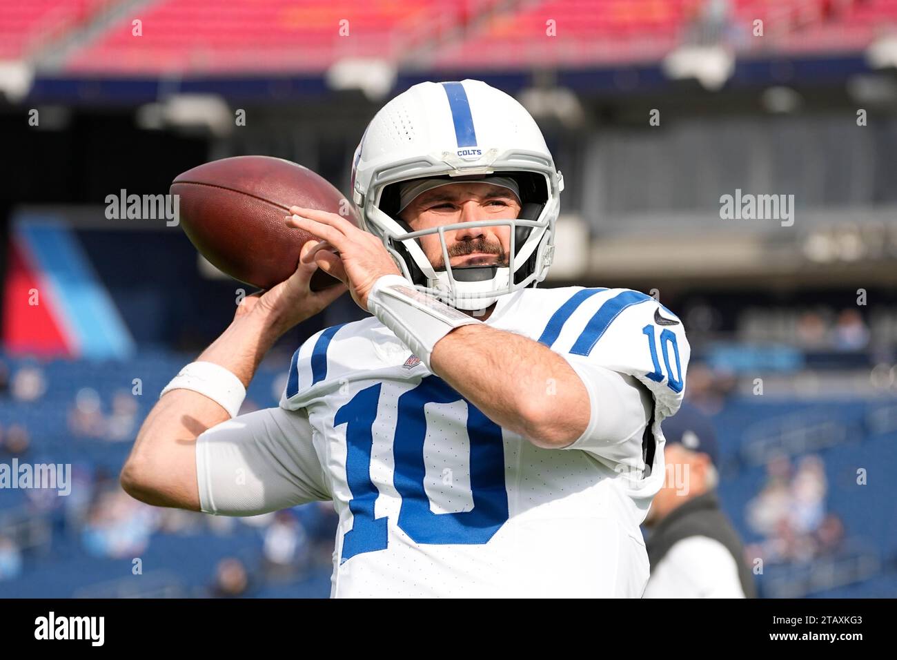 Indianapolis Colts quarterback Gardner Minshew throws before an NFL ...