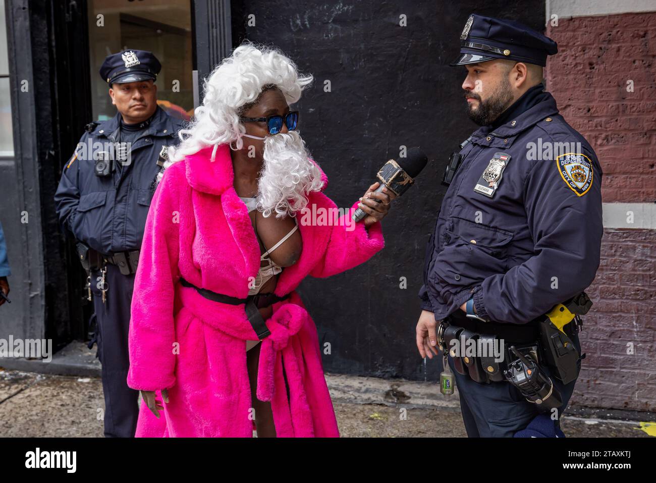 NEW YORK, NEW YORK - DECEMBER 2: Performance artist and ambush interviewer Crackhead Barney ...