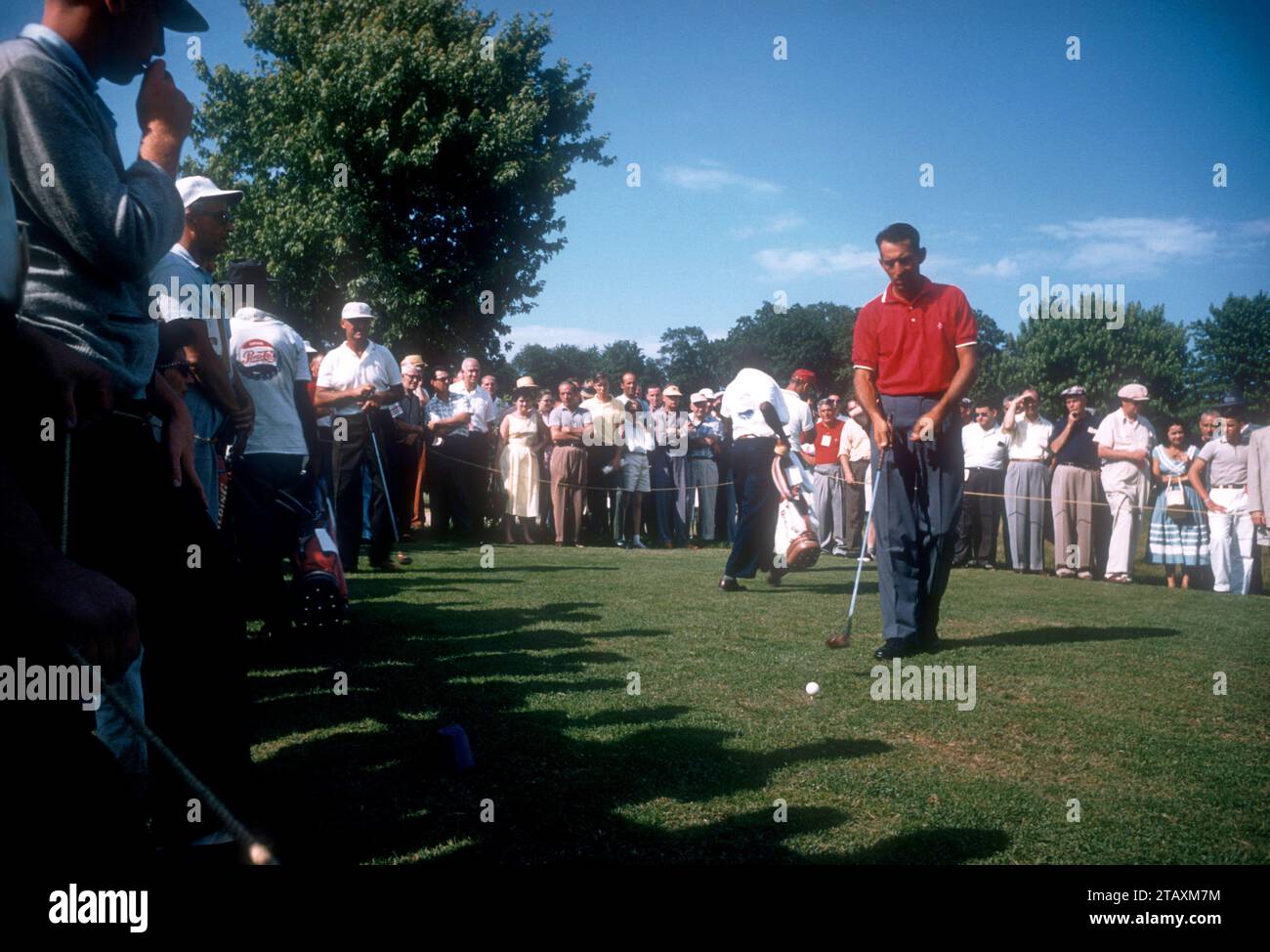 AUGUST, 1958: General view of the crowd as they watch an unidentified ...