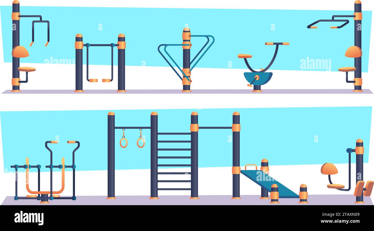 Outdoor gym equipment in Stock Vector Images - Alamy