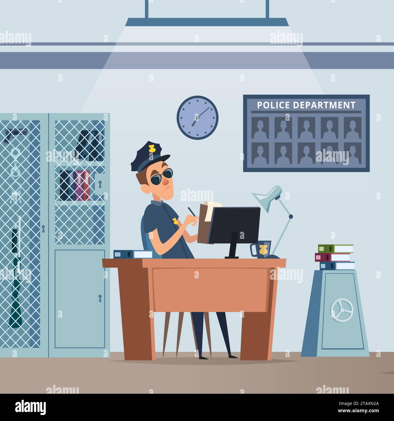 Police station room hi-res stock photography and images - Alamy