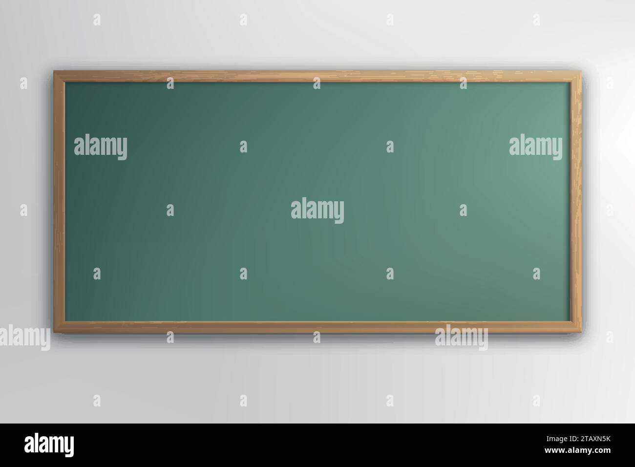 School blackboard with wooden frame, chalkboard isolated on classroom ...