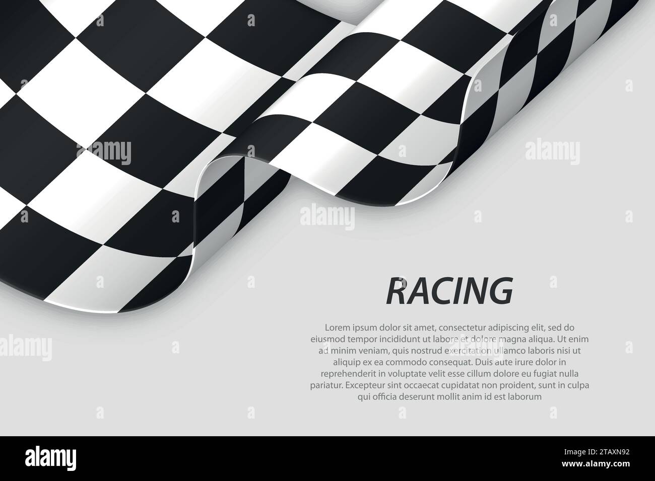 Checkered wave flag for racing background. Sport race championship design Stock Vector Image ...