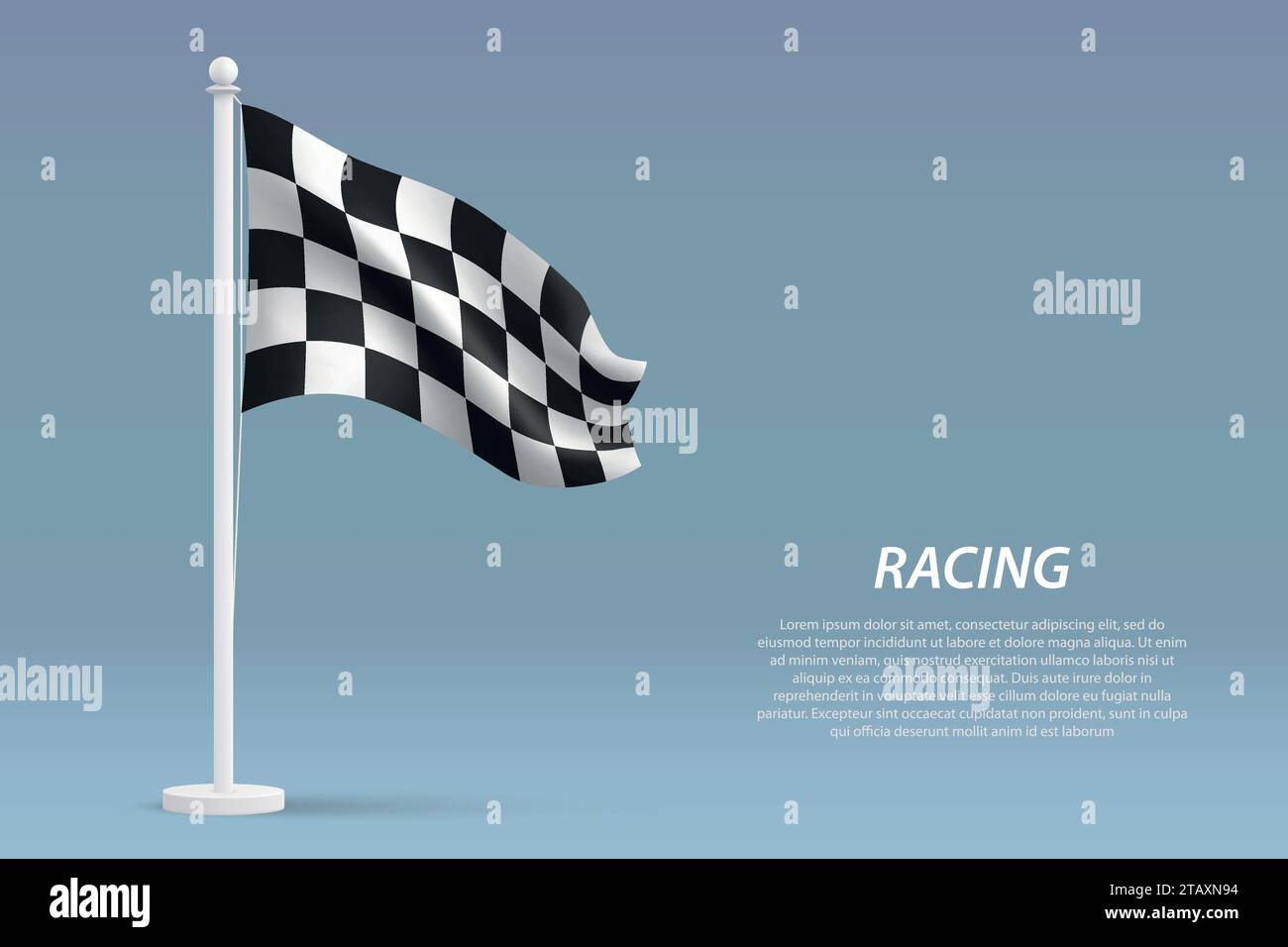 Checkered wave flag for racing background. Sport race championship design Stock Vector Image ...