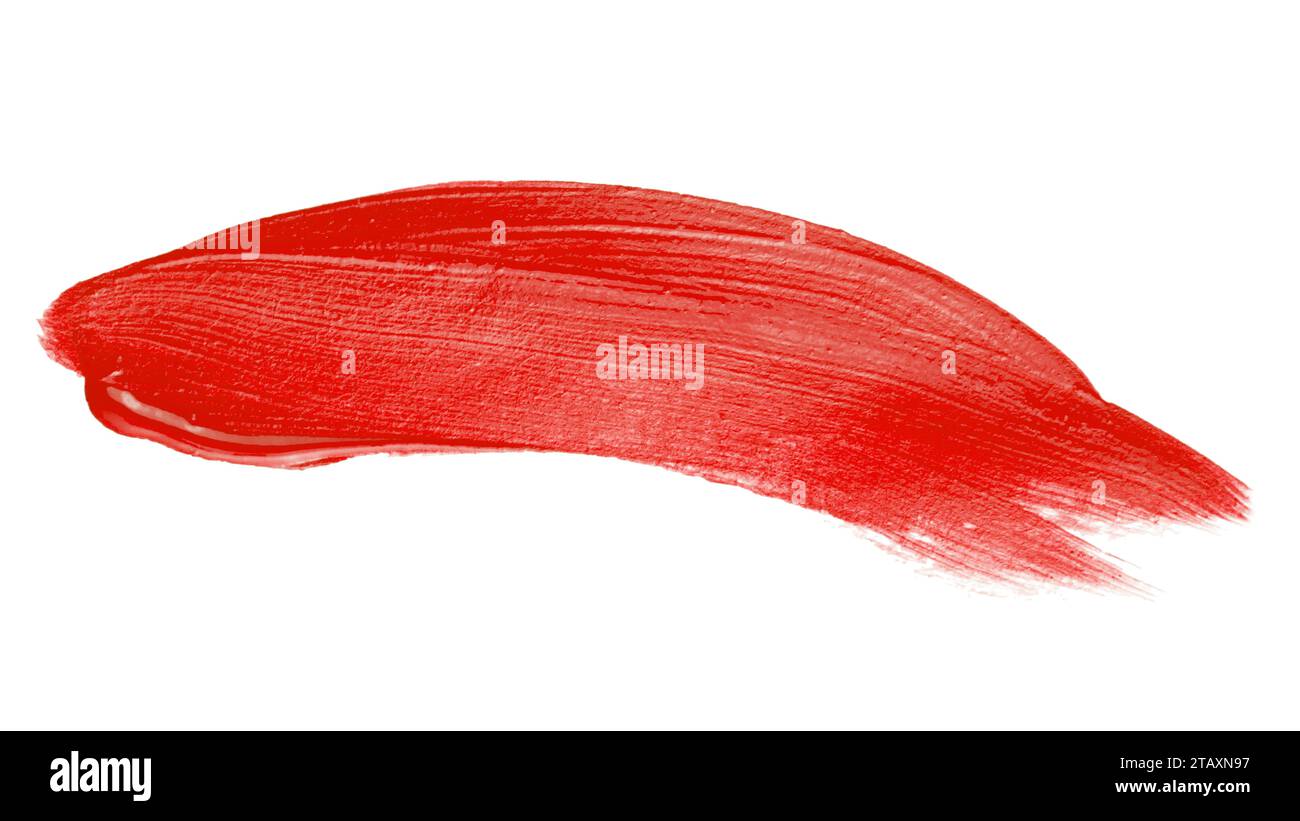 brush stroke smear smudge isolated on white background. Cream makeup ...