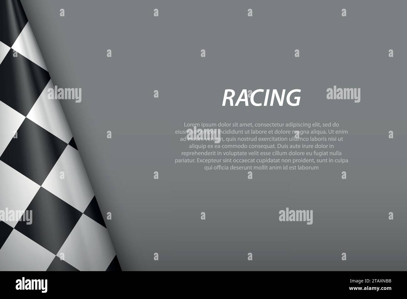 Checkered wave flag for racing background. Sport race championship ...
