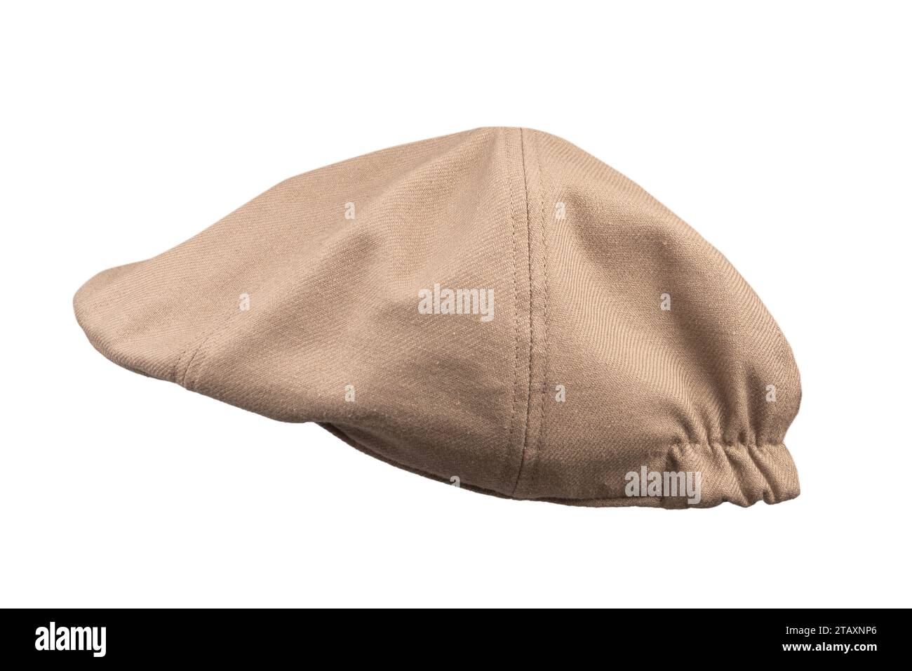 Light brown ascot cap isolated on a white background Stock Photo - Alamy