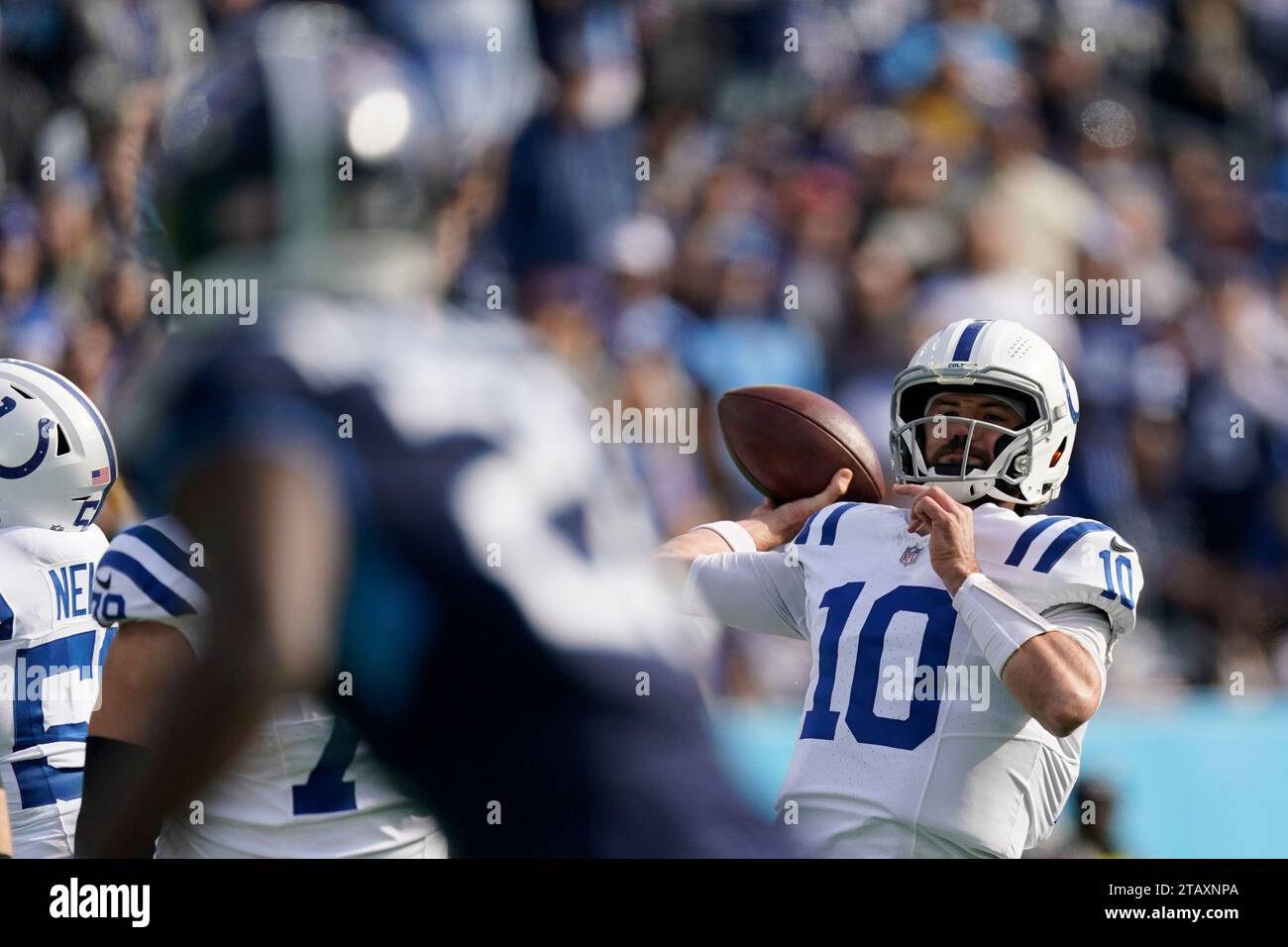 Indianapolis Colts quarterback Gardner Minshew (10) throws during the ...