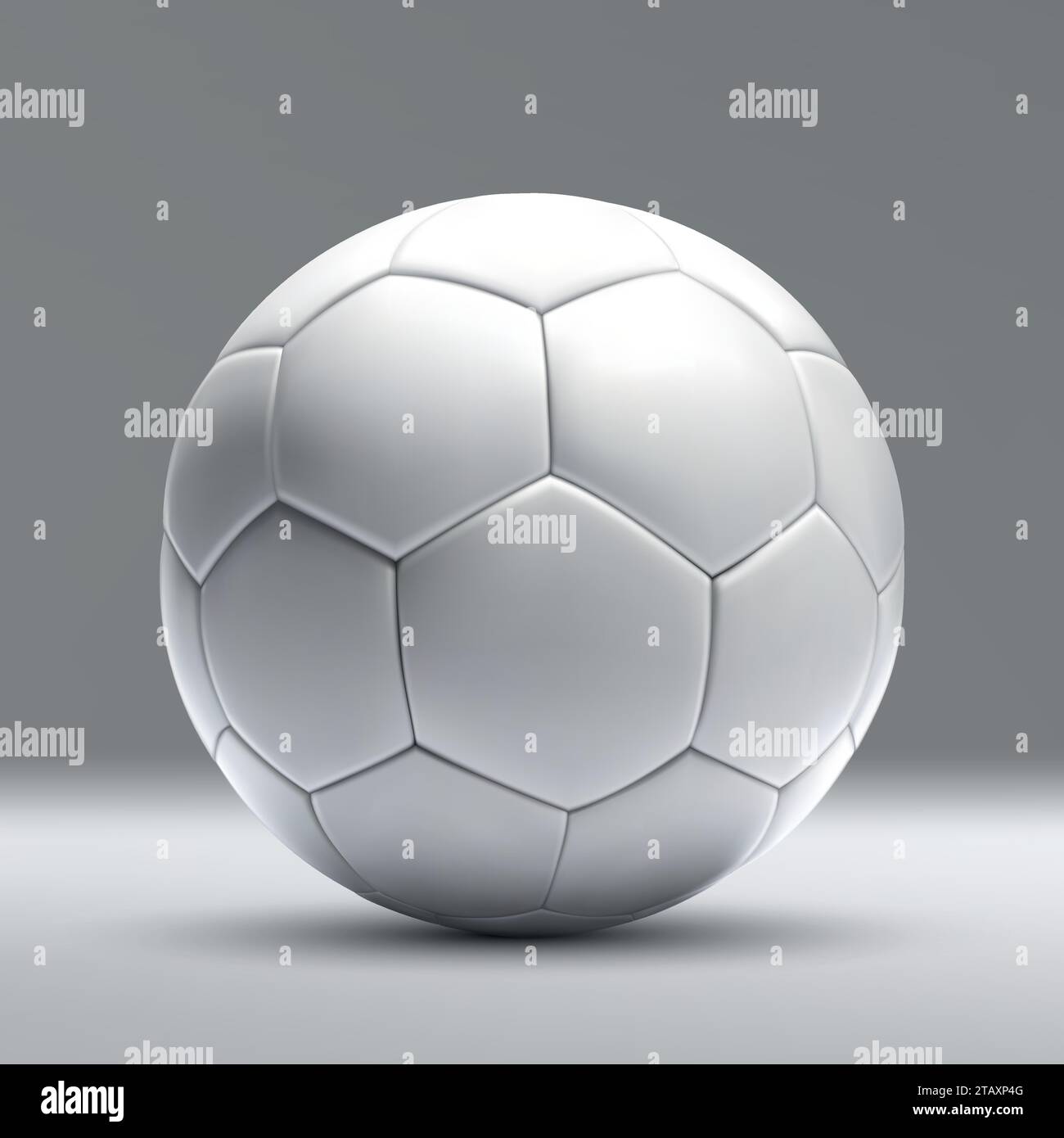 3d realistic white blank soccer ball isolated on studio background ...