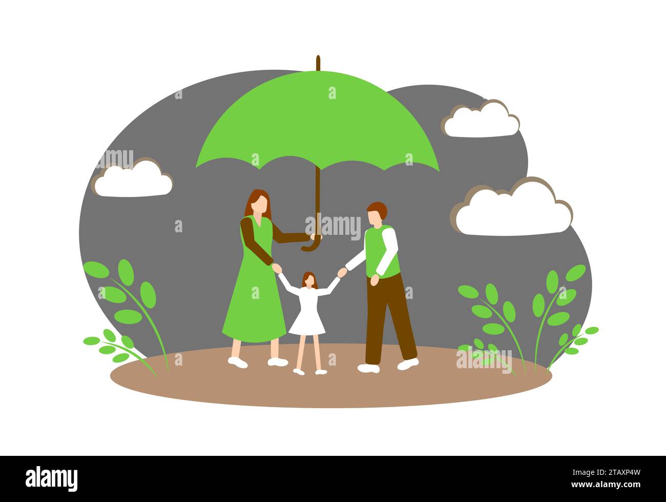 Home insurance woman protect Stock Vector Images - Alamy