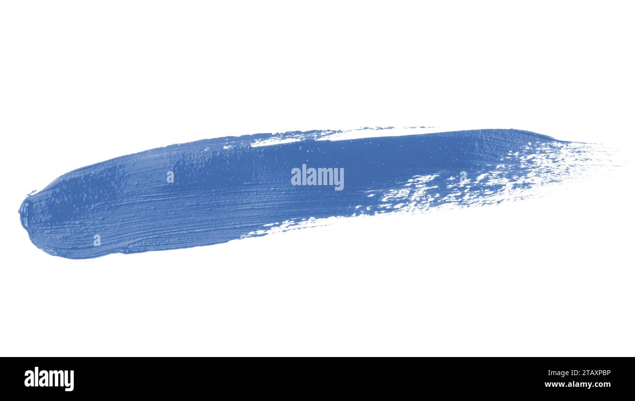 Line stroke of paint as a design underline element isolated over the ...