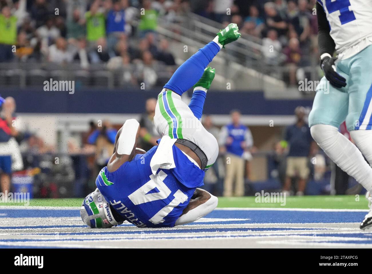 Seattle Seahawks wide receiver DK Metcalf (14) makes a touchdown catch during an NFL football ...