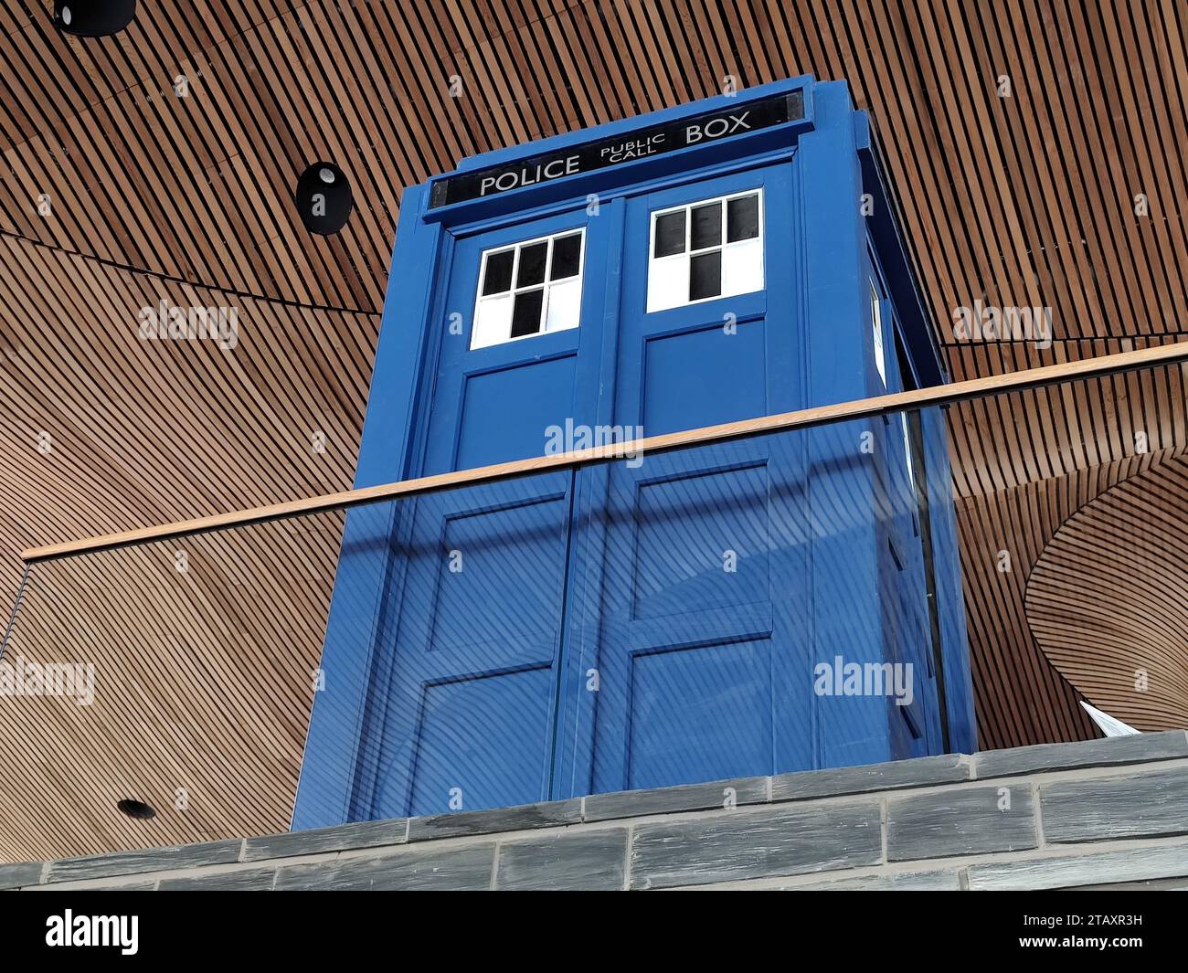 The BBC TV show Dr Who's TARDIS on display in the Senedd for the 60th ...