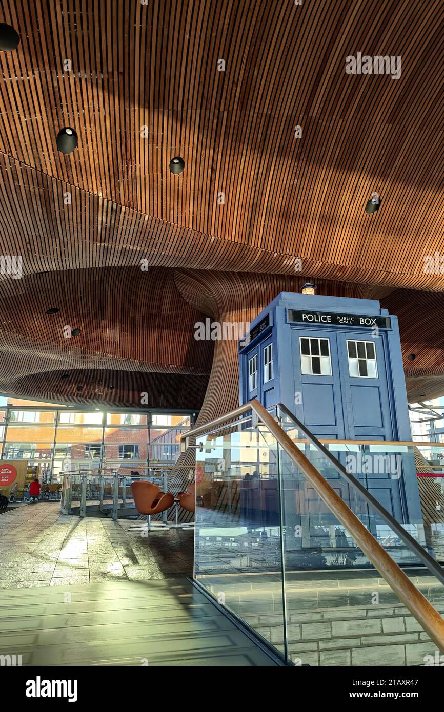 The BBC TV show Dr Who's TARDIS on display in the Senedd for the 60th ...