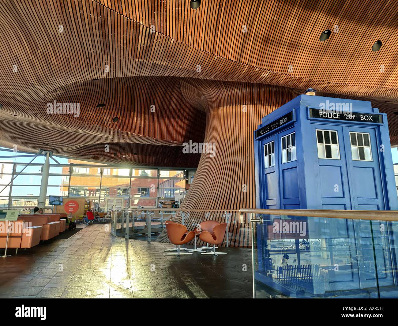The BBC TV show Dr Who's TARDIS on display in the Senedd for the 60th ...