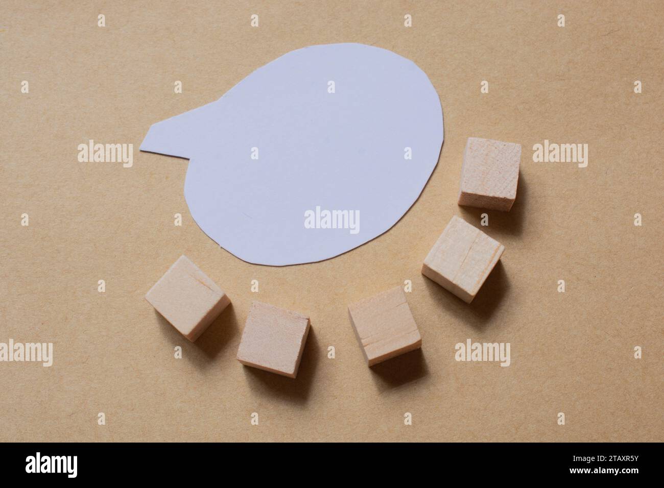 Mini speech bubble for expressing idea, thought and speech Stock Photo ...