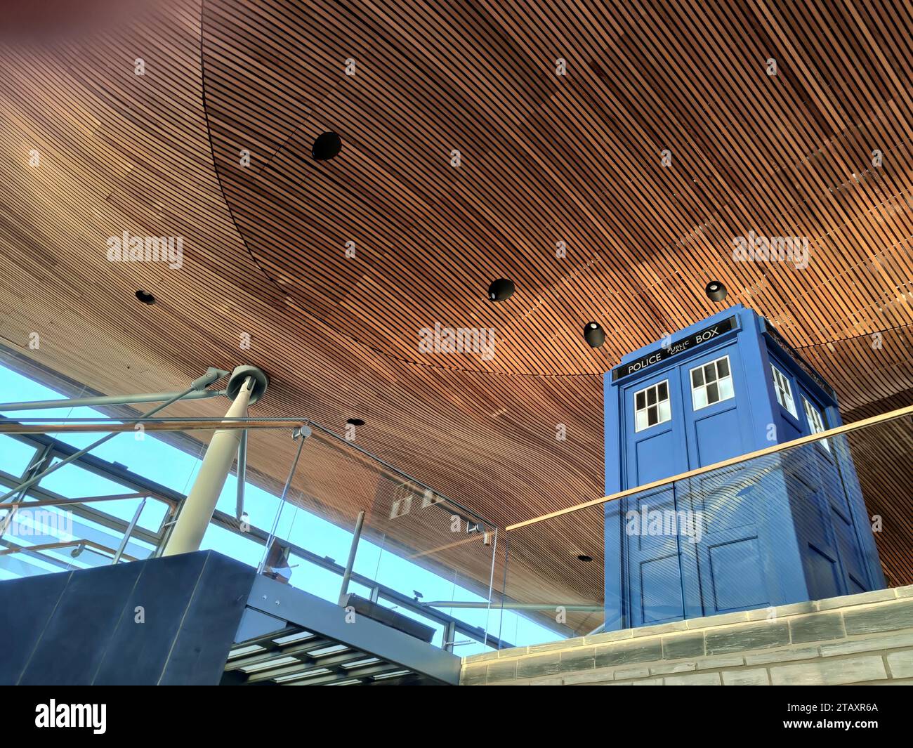 The BBC TV show Dr Who's TARDIS on display in the Senedd for the 60th ...