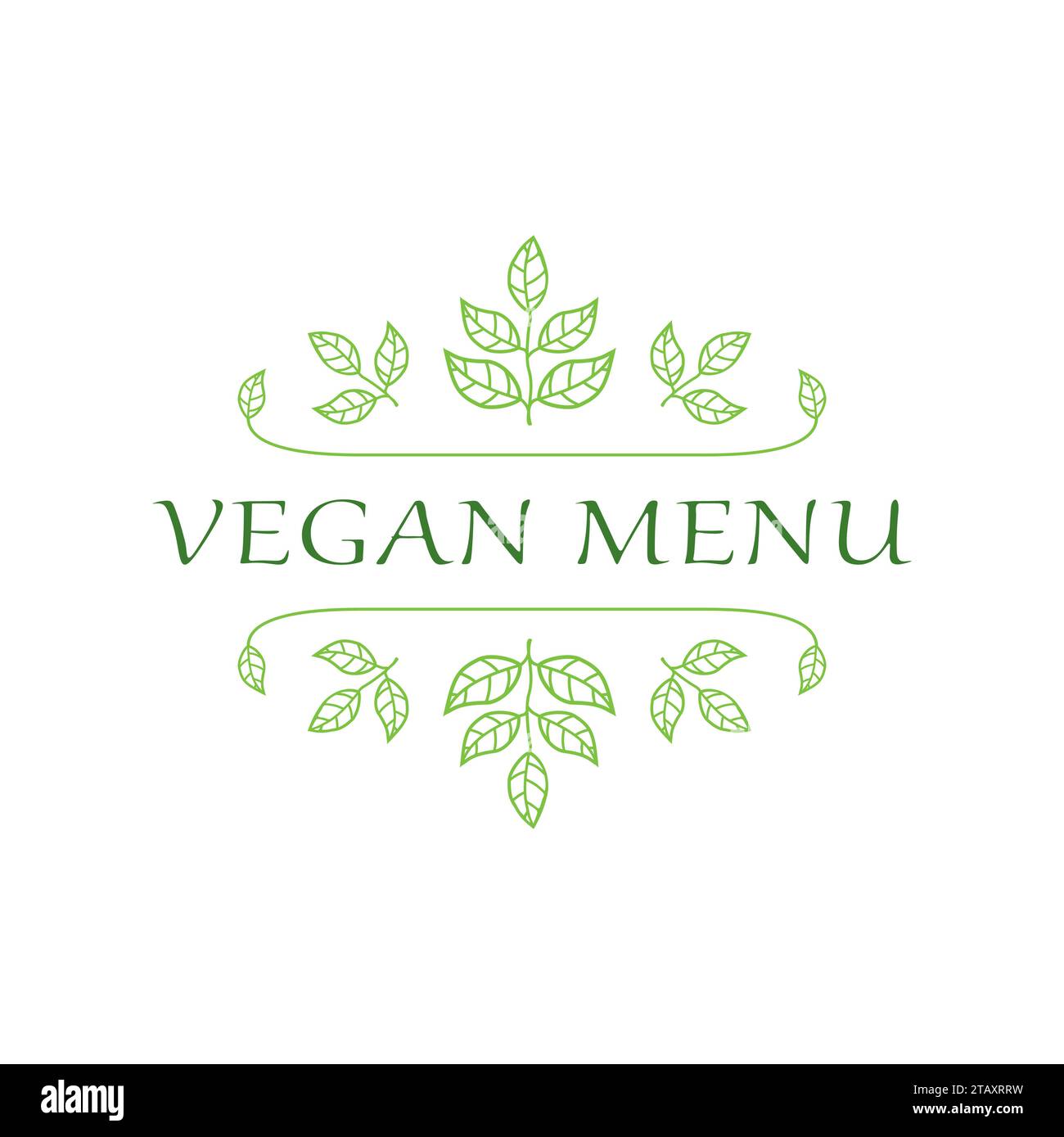 Vegan menu. Restaurant label. Suitable for ads, signboards, menu and ...