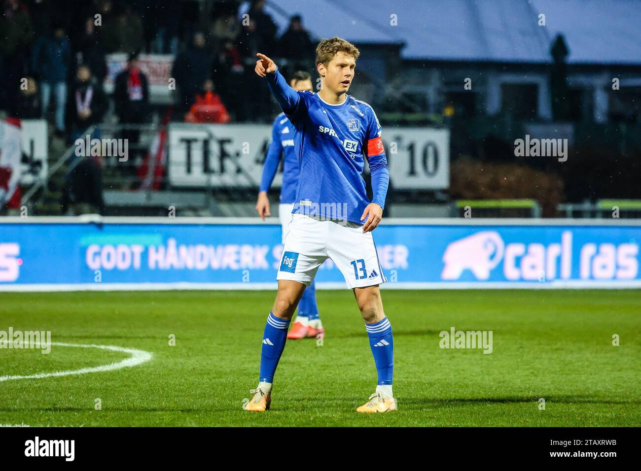 Lyngby, Denmark. 03rd Dec, 2023. Casper Winther (13) of Lyngby BK seen ...