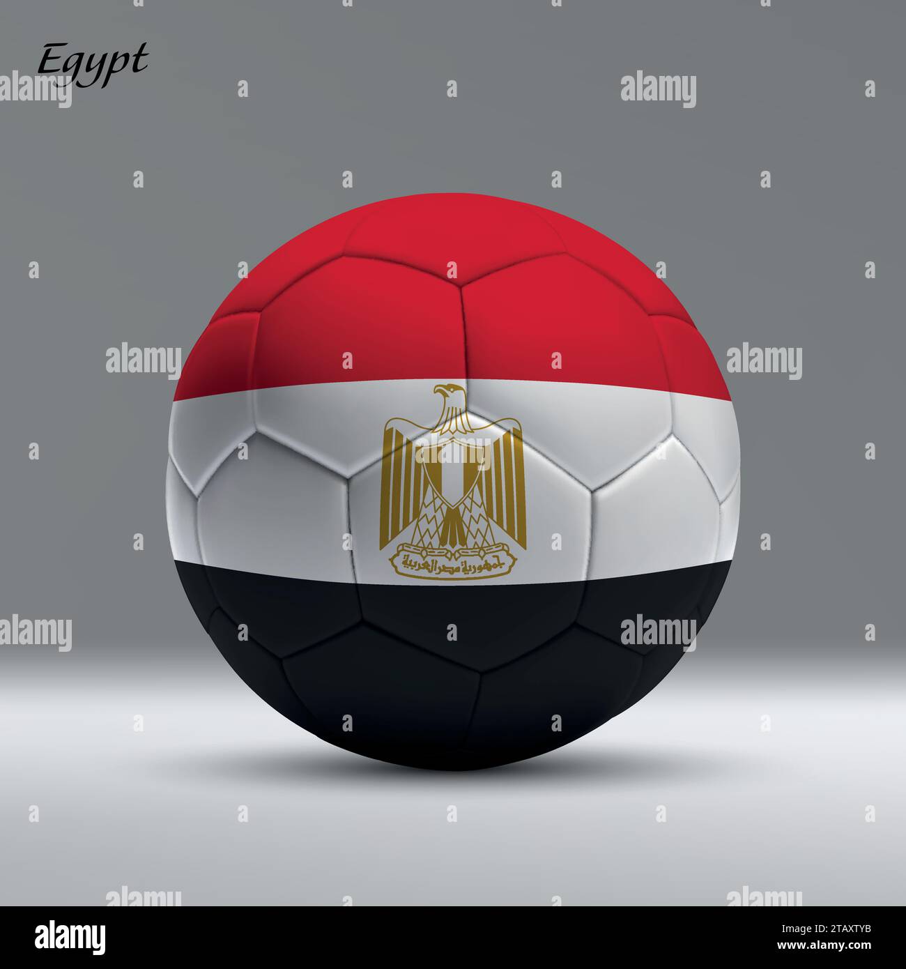3d realistic soccer ball iwith flag of Egypt on studio background, Football banner template ...