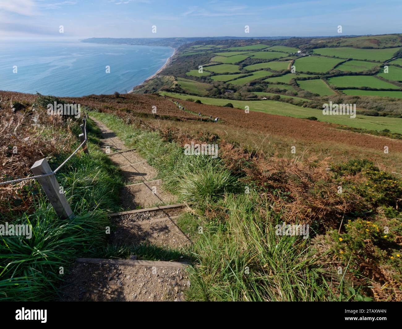 South West Coast path along the Dorset coastline heading west from ...