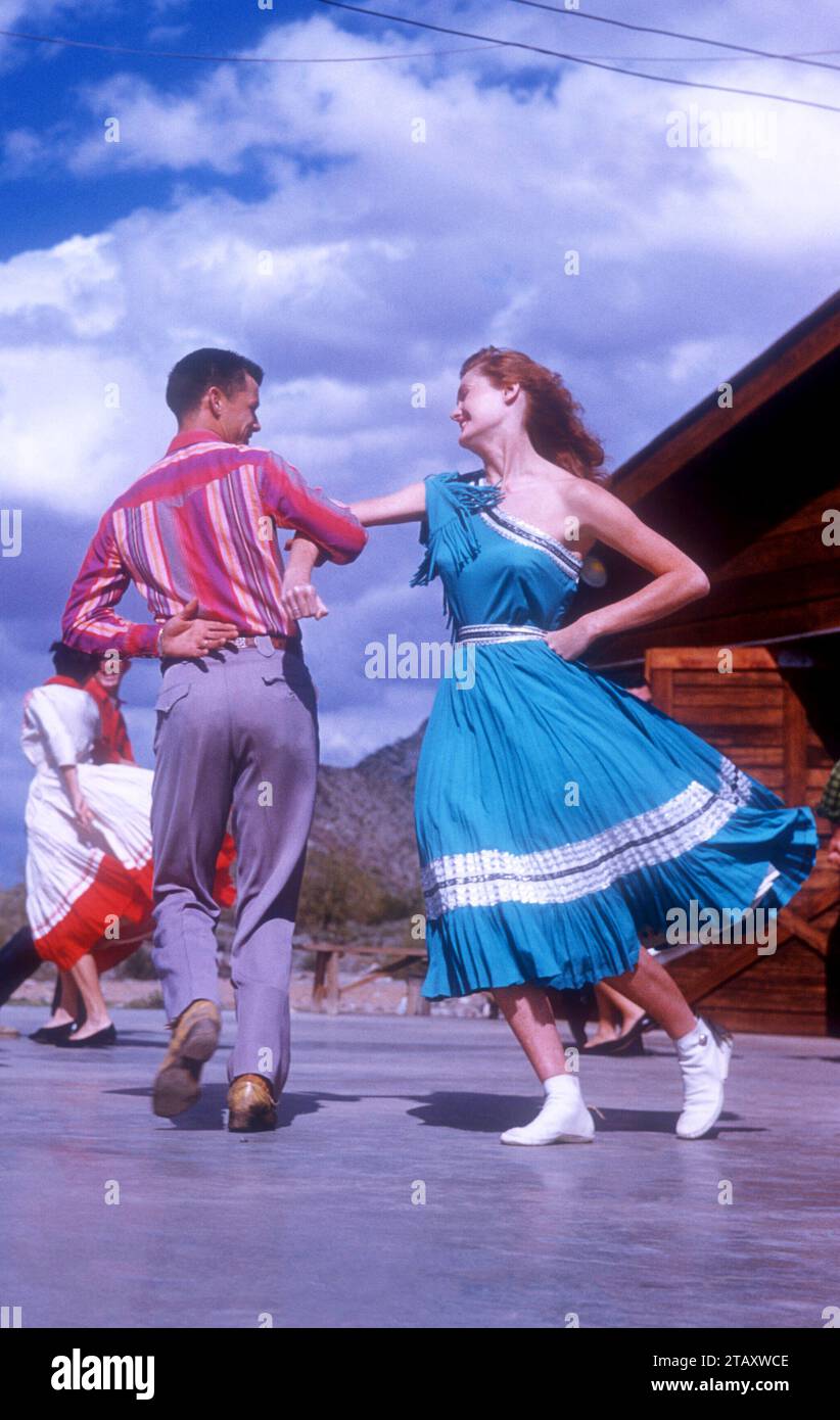 PHOENIX, AZ - OCTOBER 28: Phoenix college students square dance outside ...