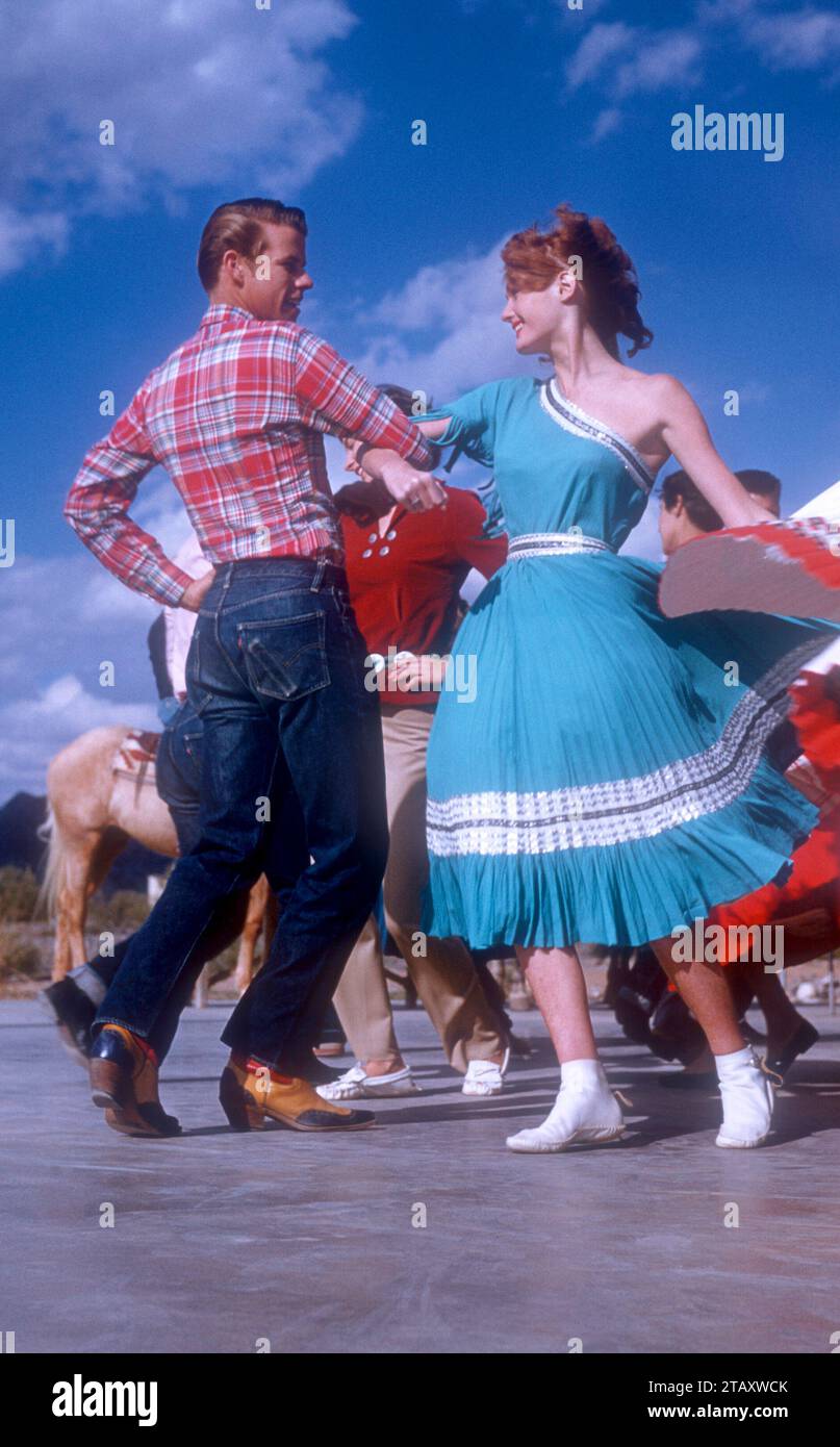 PHOENIX, AZ - OCTOBER 28: Phoenix college students square dance outside ...