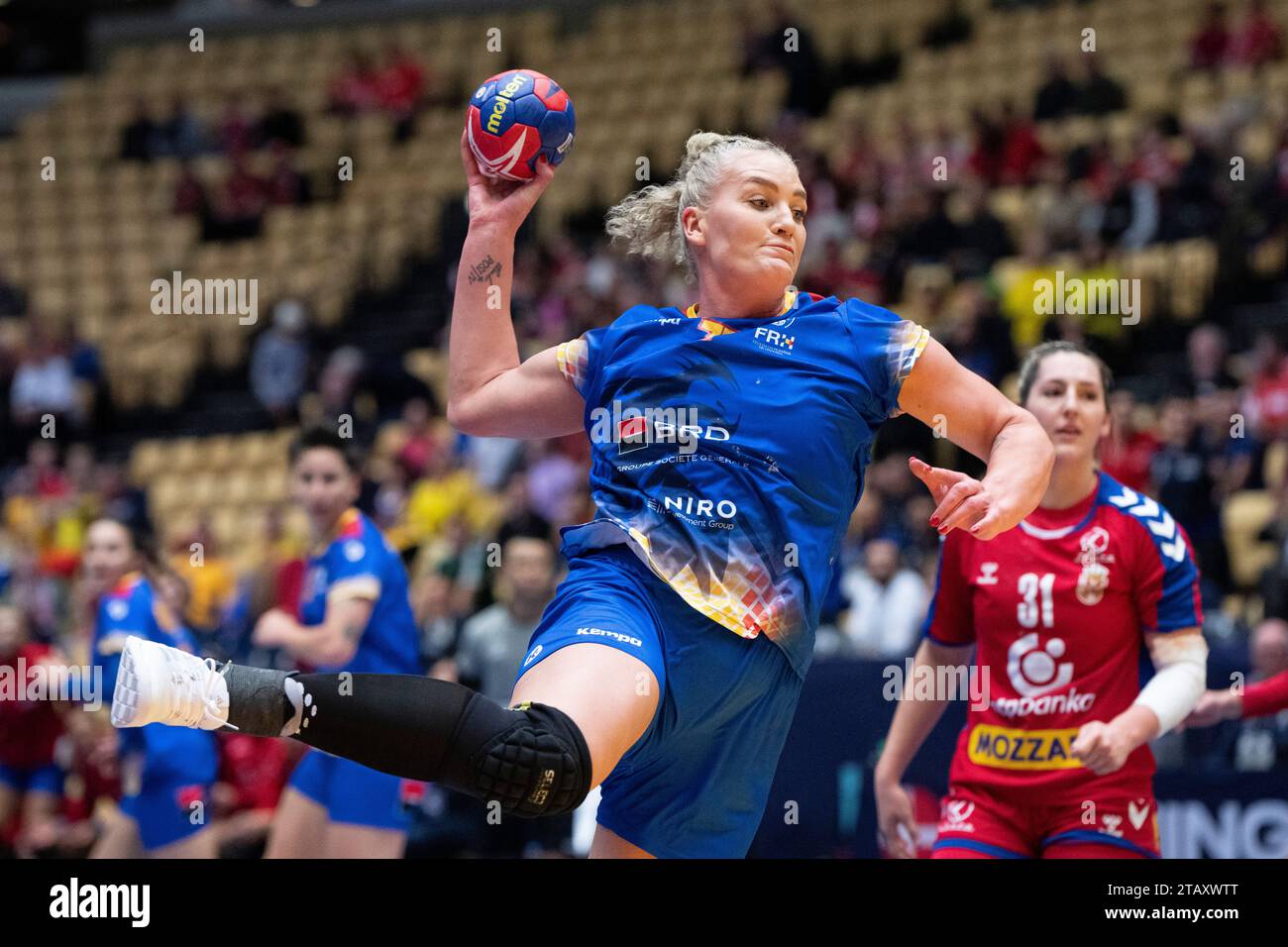 Denmark, Sunday, December 3, 2023.. Crina Pintea of Romania in action ...