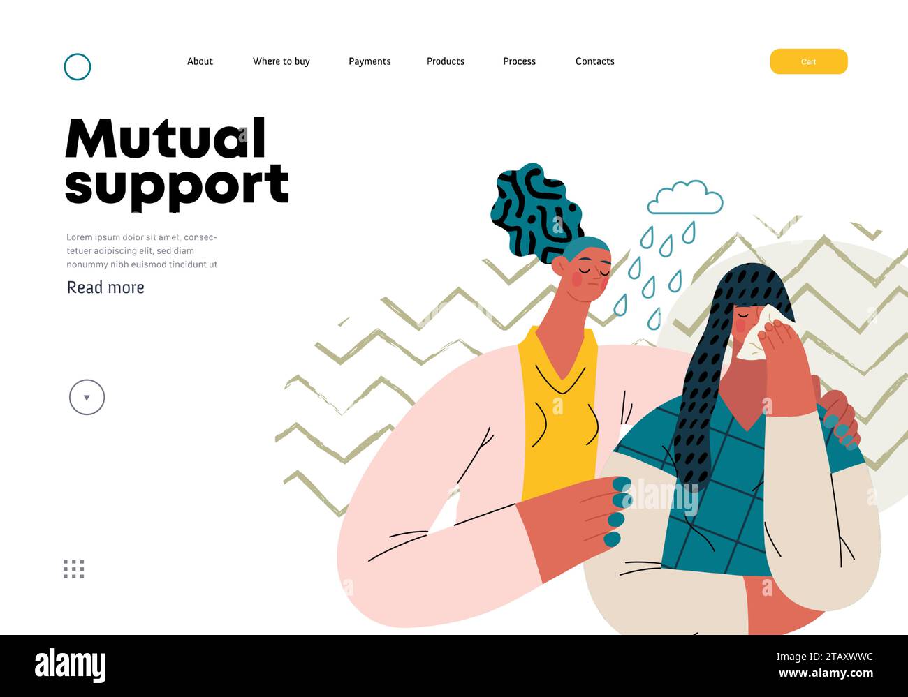 Empathy in action Stock Vector Images - Alamy